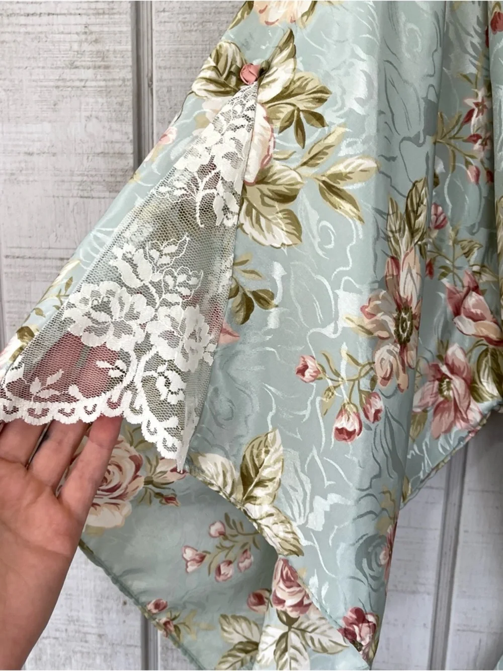 Vintage | Intimates & Sleepwear | Vintage August Max Woman Blue Floral ...